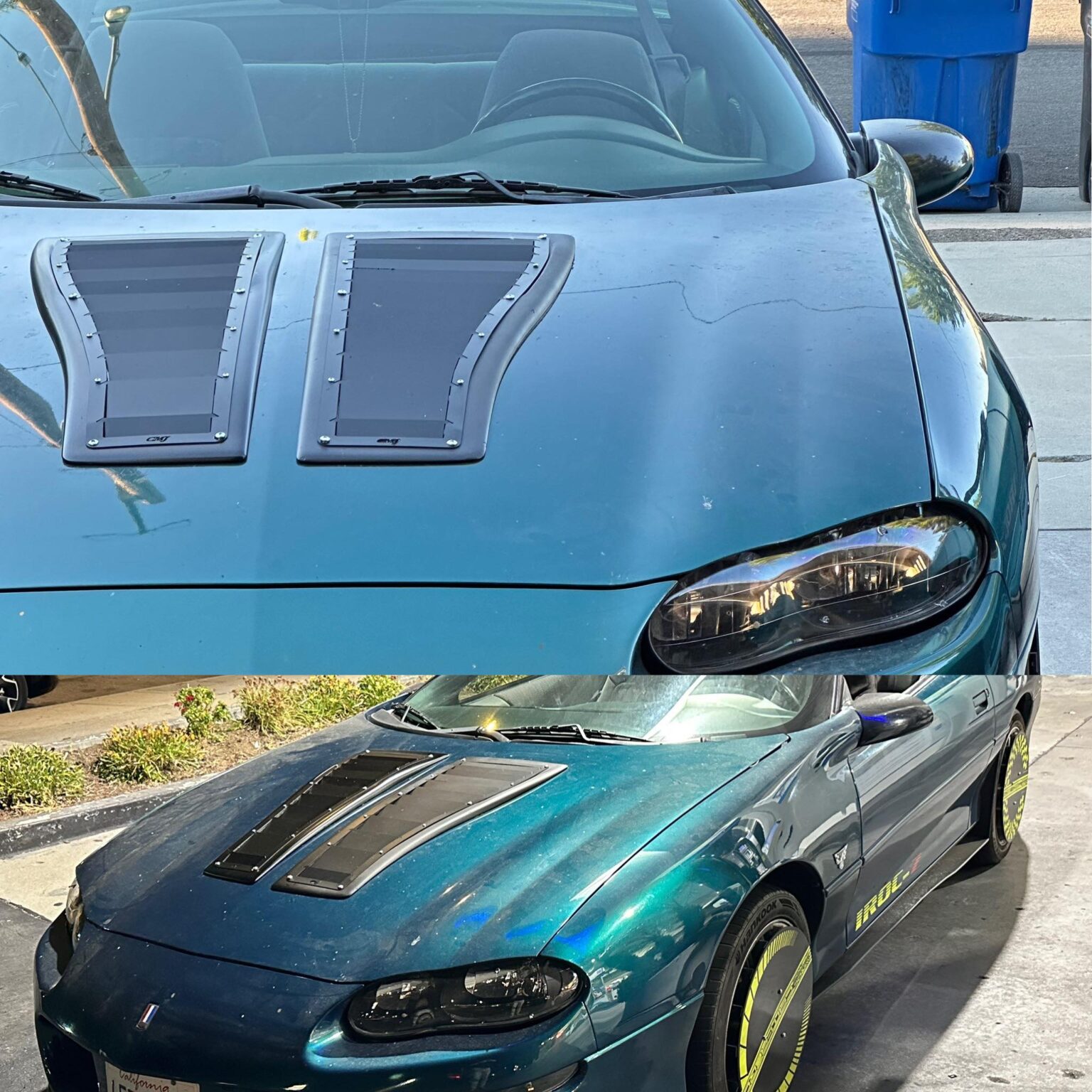 CUSTOM “1982-1992 Camaro IROC-Z/Z28 Style” FUNCTIONAL Hood Louvers ...