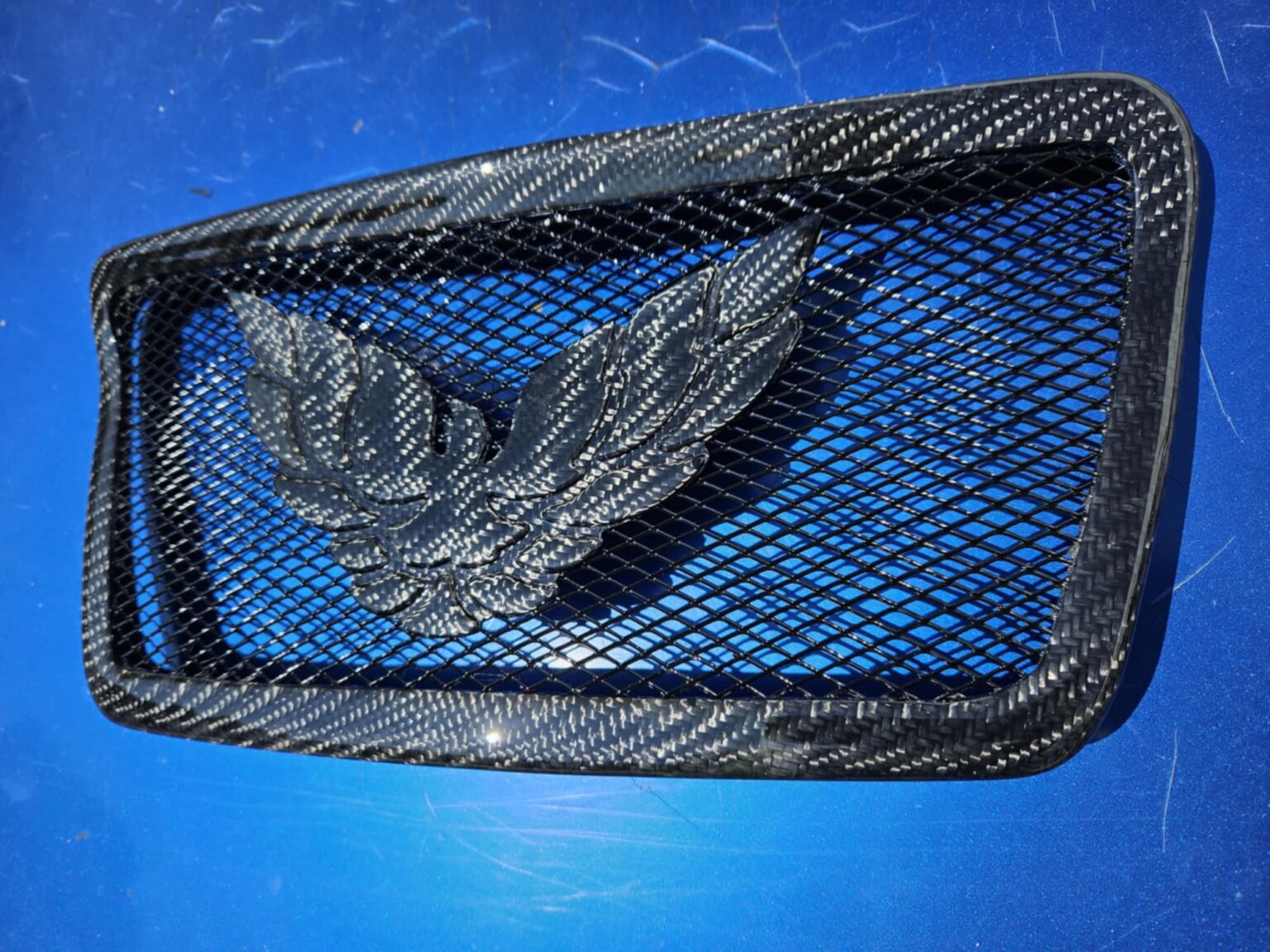 1998-2002 Firebird FLOW-BIRD Front License Plate Cover (CARBON FIBER ...
